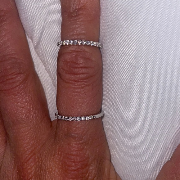 QVC | Jewelry | Gorgeous Nib Sparkly Double Ring | Poshmark